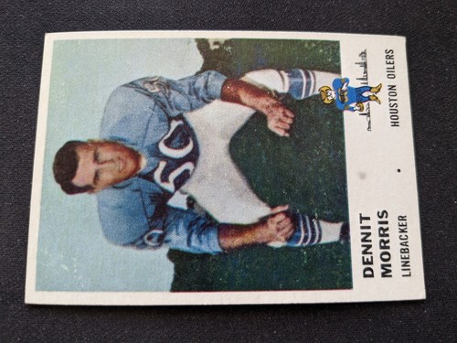 1961 Fleer Football Card # 175 Dennit Morris RC - Houston Oilers (VG/EX ...