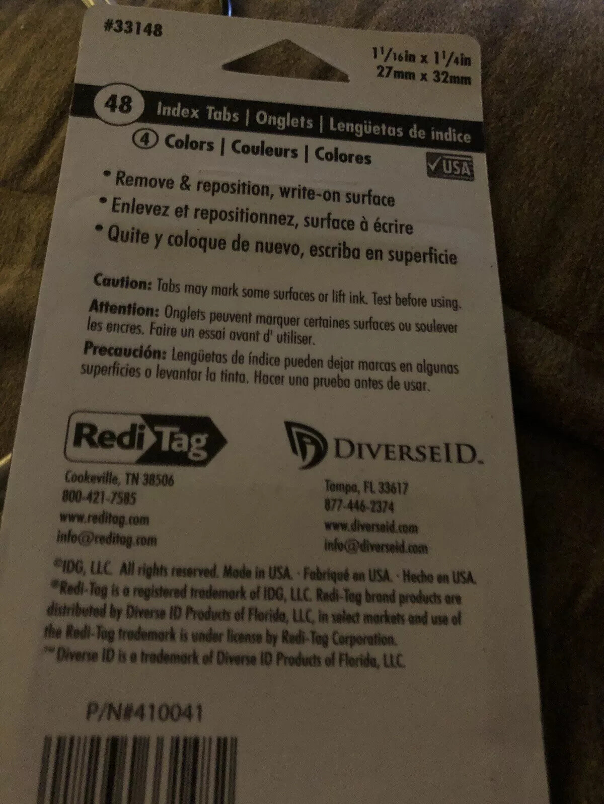 Redi-tag RTG33148 Removable Index for sale online | eBay