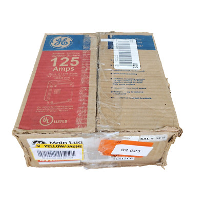 GE 125 Amp Indoor Main Lug Load Center Panel 4 Spaces 8 Circuits Panel ...