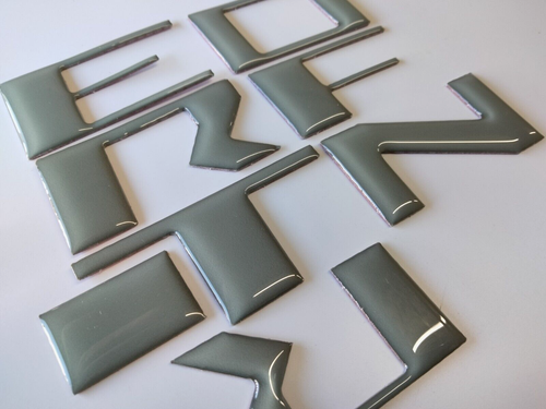 3D GRAY DOMED RAISED FRONT GRILLE LETTERS FOR NISSAN FRONTIER 2022 2023 ...