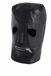 Genuine Leather Zipper Mouth Hood / Mask | eBay