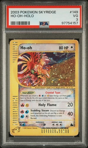 Crystal Ho-oh Holo - 149/144 - Skyridge E-Reader Vintage Pokémon Card ...