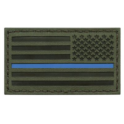 IR USA reversed flag OD green blue line reflective IFF 3 5x2 american ...