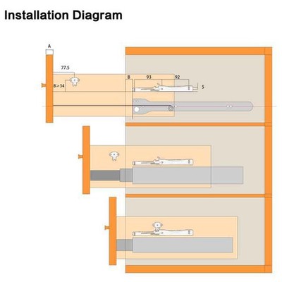 2Set Automatic Sliding Door Damper Buffer For Wardrobe Closet Cabinet ...