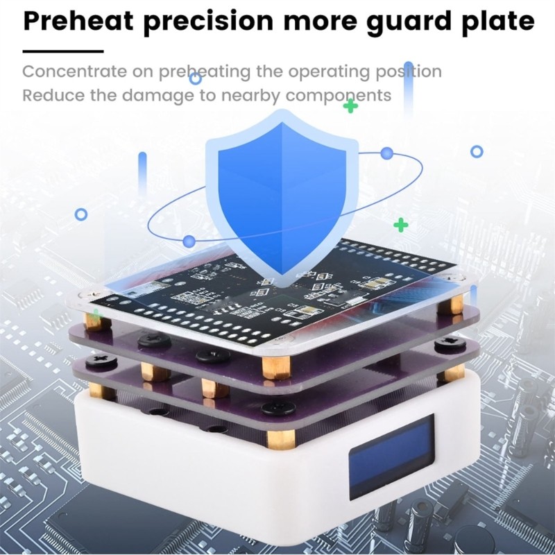 65W Mini Hot Plate Digital Soldering Preheating Rework Station PCB ...