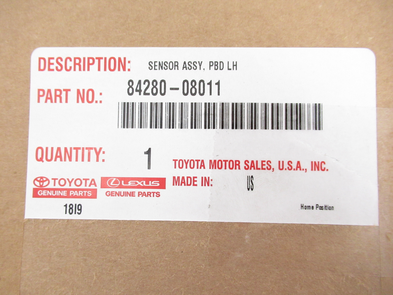 Genuine OEM Toyota 84280-08011 Liftgate Left Side Object Sensor 2011-2020 Sienna | eBay