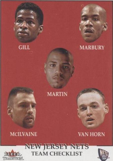 2000-01 Fleer Tradition - Team Checklist Stephon Marbury, Kenyon Martin ...
