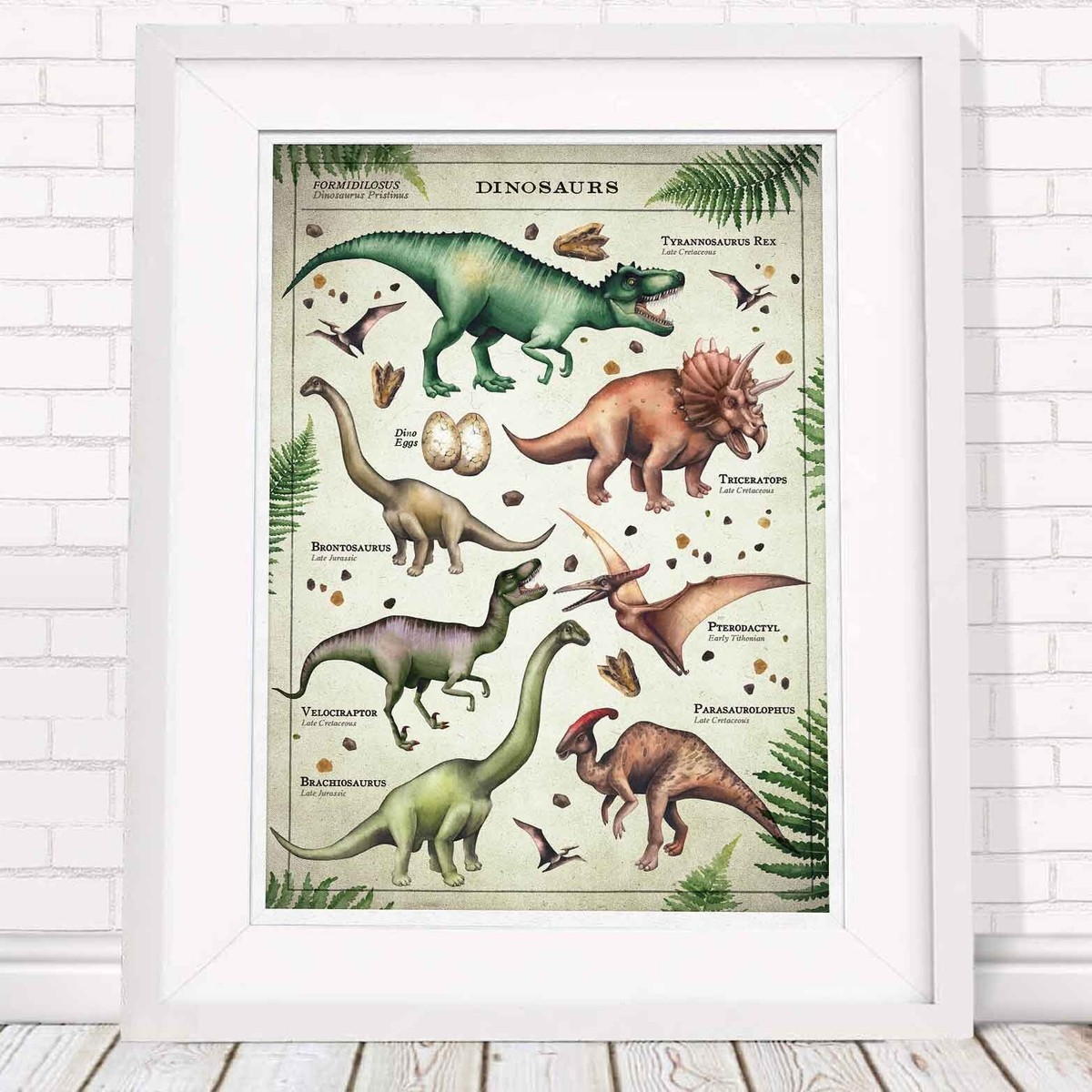 Quotdinosaur Species Vintage Retro 80s Dino Dinosaursquot Poster Neon