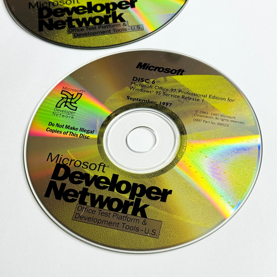 Microsoft Developer Networkd Vintage Pc Computer Software CD Disc ...