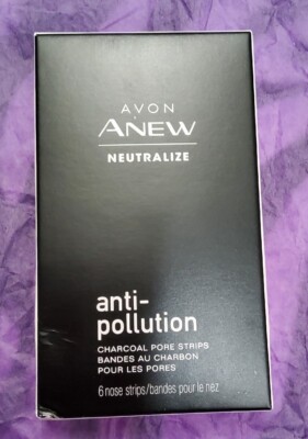 AVON ANEW NEUTRALIZE ANTI-POLLUTION CHARCOAL PORE STRIPS (6 NOSE STRIPS ...