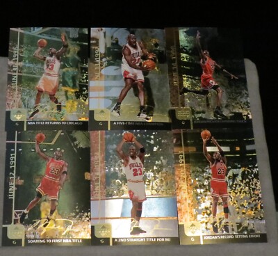 1999-2000 Upper Deck Jumbo Gatorade Michael Jordan 6-card Set MJ1-MJ6 ...