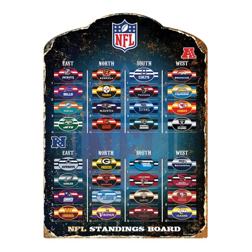 NFL Football Magnetic Standings Display Board with All 32 Team Magnets ...