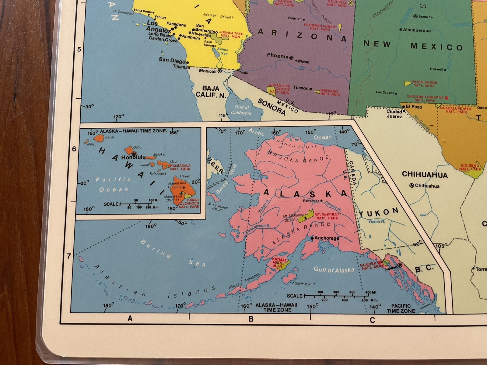 Laminated USA Map - 17 3/4” X 23”Map of the United States of America ...
