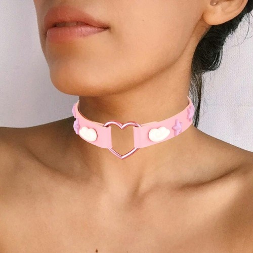 Punk Rock Heart Choker Gothic Chocker Collar Women Men Cosplay Fashion ...