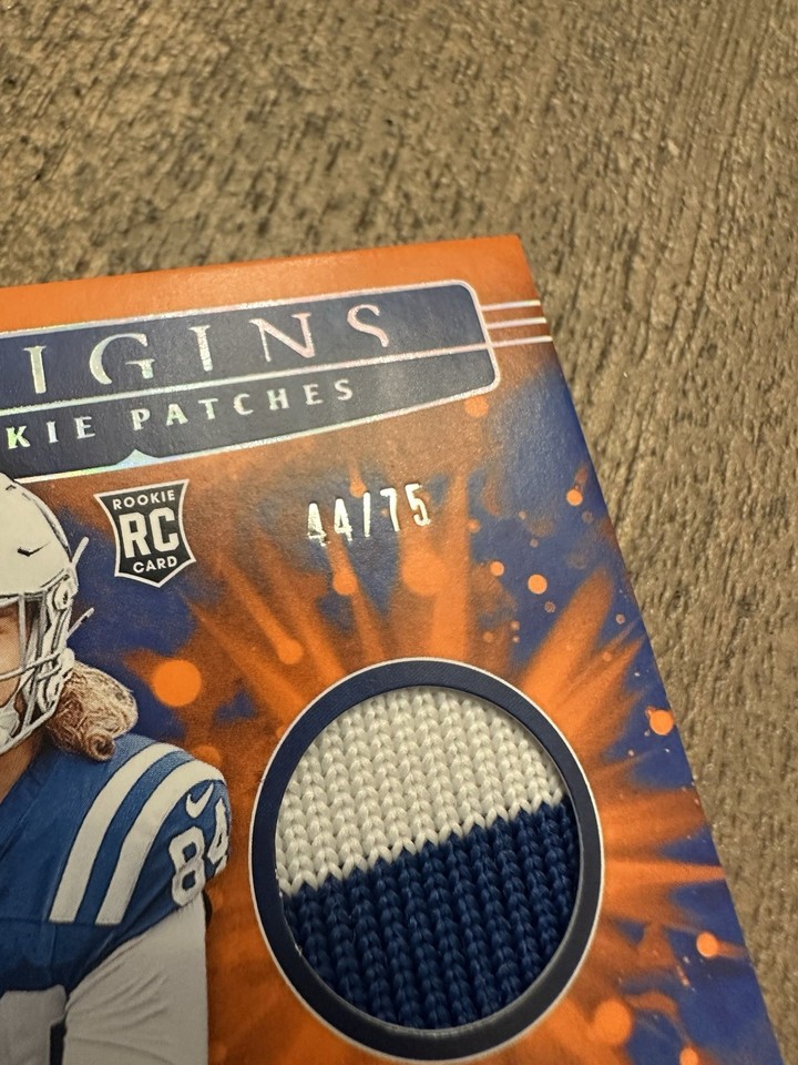 2025 Panini Origins Tyler Warren Rookie Orange 2 Color Patch /75 🔥 ...
