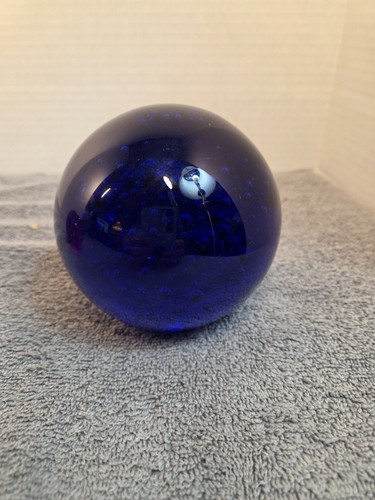 Lot of 3 Clear Glass/Acrylic Orb Paperweight w/ Controlled Bubbles ...