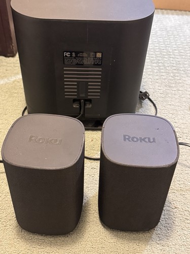 Roku Smart Soundbar with Wireless Surround Speakers & Wireless bass ...