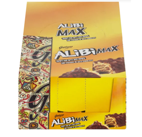 Alibi Max Crispy Bar With Rice Crisps And Caramel 32x49g Best Before 25 ...