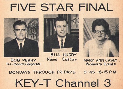 1959 TV NEWS AD~MARY ANN CASEY~BOB PERRY~BILL HUDDY~SANTA BARBARA ...