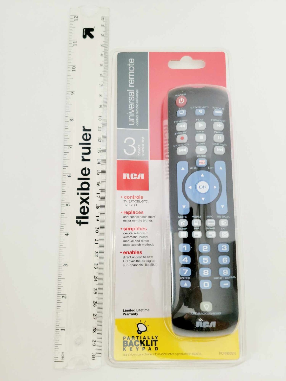 RCA RCRN03BR Backlit Universal Remote up to 3 Devices | Compra online ...