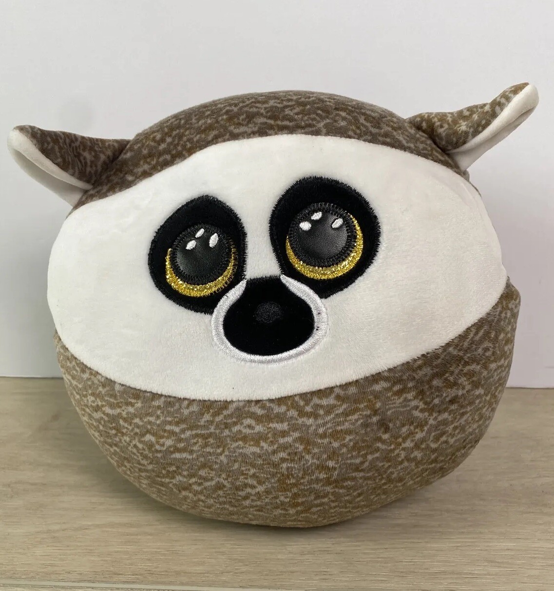 TY Squish-a-Boos LINUS the Lemur Cushion Pillow 8” Stuffed Animal Plush ...