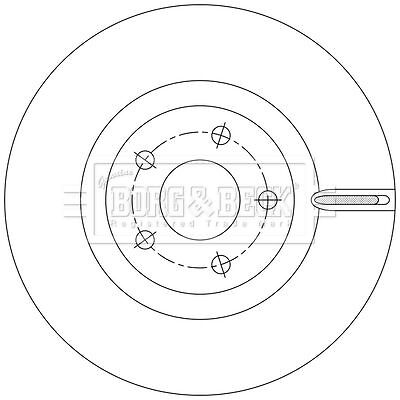 x1 Borg & Beck Front Brake Disc Single Fits Ford BBD6225S | eBay UK