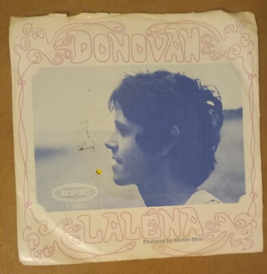 DONOVAN 45 RPM Vinyl "LALENA/AYE MY LOVE",Epic Records 1968. 5-10393 ...
