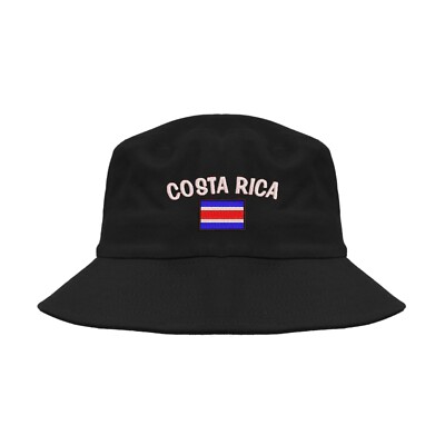 Costa Rica flag embroidered bucket hat, National flag embroidered ...