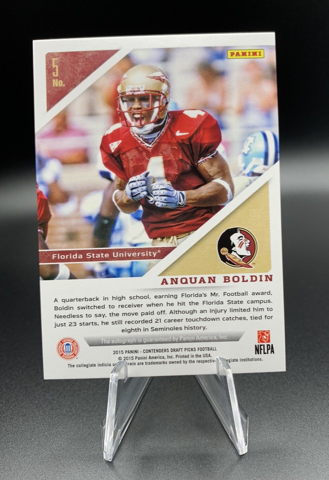 2015 Contenders Draft Picks Alumni Ink Anquan Boldin Florida State FSU ...
