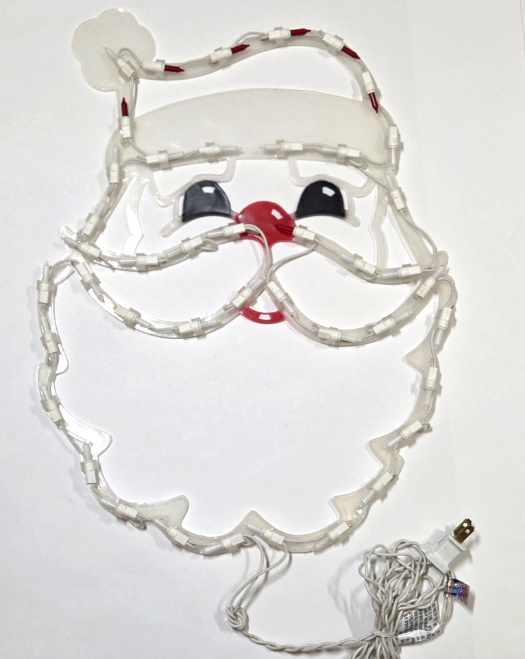 Lighted SANTA FACE Wall Window Hanging Decoration Impact Innov Indoor ...