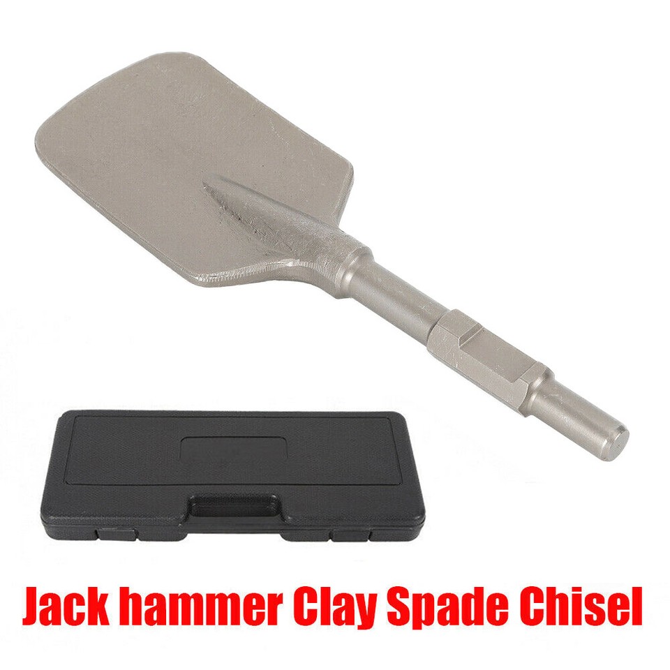 US Jack Hammer Clay Spade Shovel Chisel Bit 1-1/8" Hex Shank Demolition ...