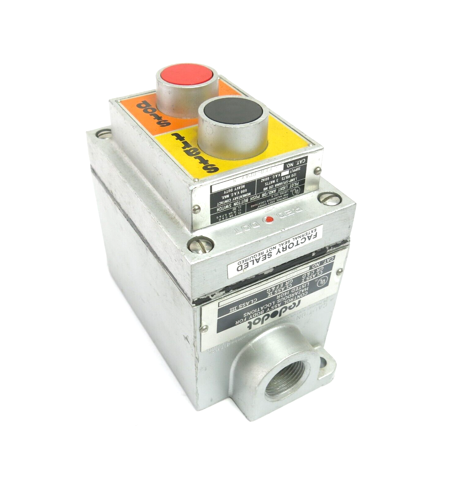 Explosion Proof Start/Stop Push Button With 3/4 Box by Red Dot | eBay