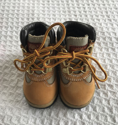 Timberland Toddler Field Boots Wheat Nubuck Leather & Textile Size 4 ...