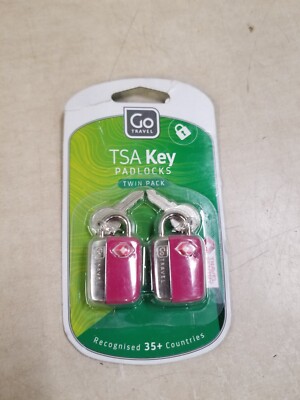 Go Travel TSA Key Padlocks Twin Pack Travel Sentry Security For Luggage ...