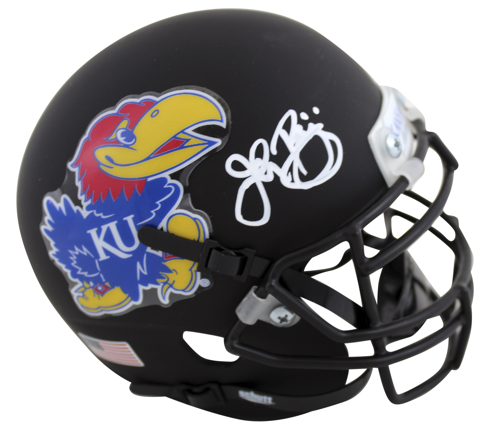 Kansas John Riggins Authentic Signed Black Schutt Mini Helmet BAS ...