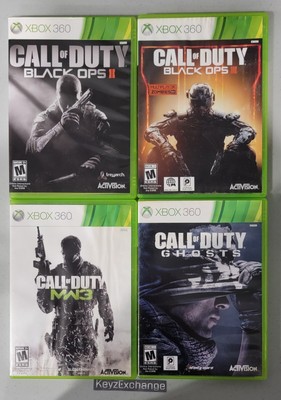 Call Of Duty Xbox 360 Lot Of 4 Black Ops 2 MW3 Ghosts Bo3 ⭐️CIB ⭐ ...
