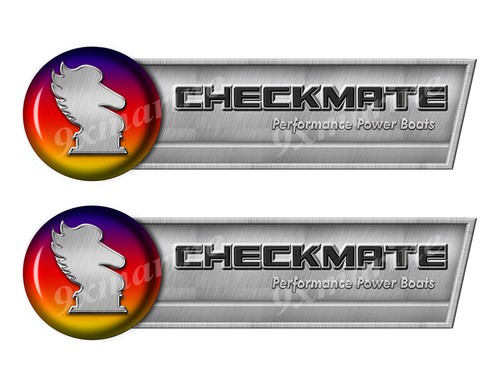 Checkmate Retro Sticker set - 10"x3". Remastered Name Plate | eBay
