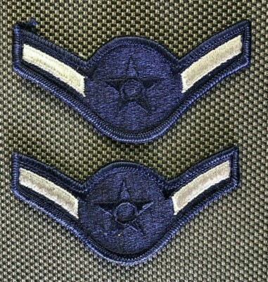 Military Patch USAF Male Dress Color Airman E-2 Rank Embroidered Pre ...