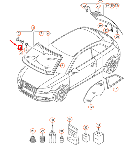 NEW AUDI A1 8X RAIN SENSOR SELF-ADHESIVE GEL FOIL 4E0955609 | eBay
