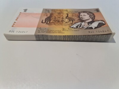 1982 Johnston Stone Original Bundle of 100 Consecutive $1 Notes ...
