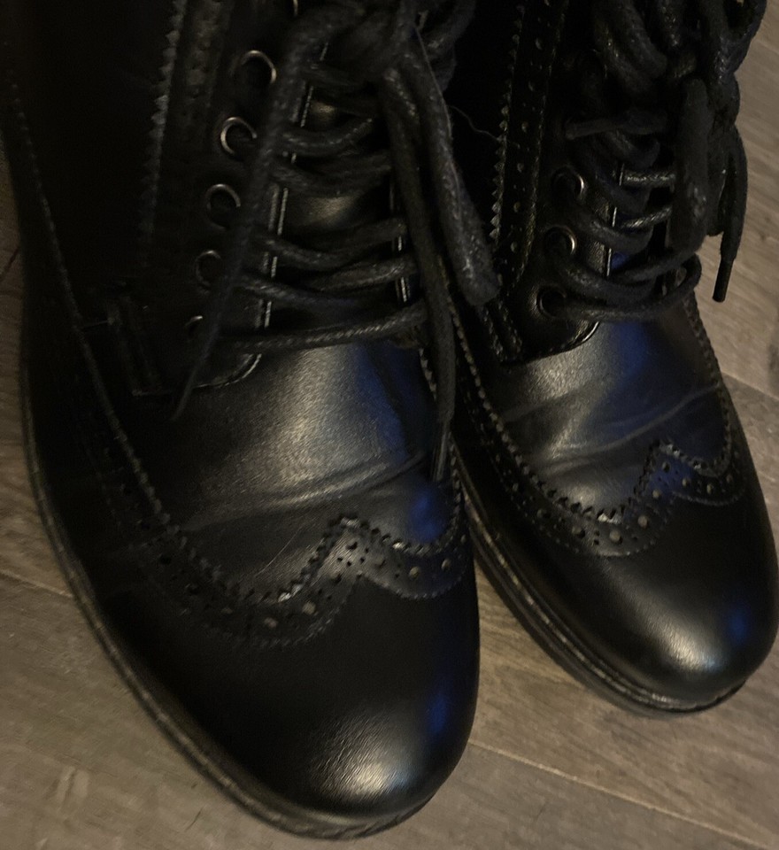 Mario Lopez Men’s Black Boots Wingtip Size 7 Great Shape | eBay