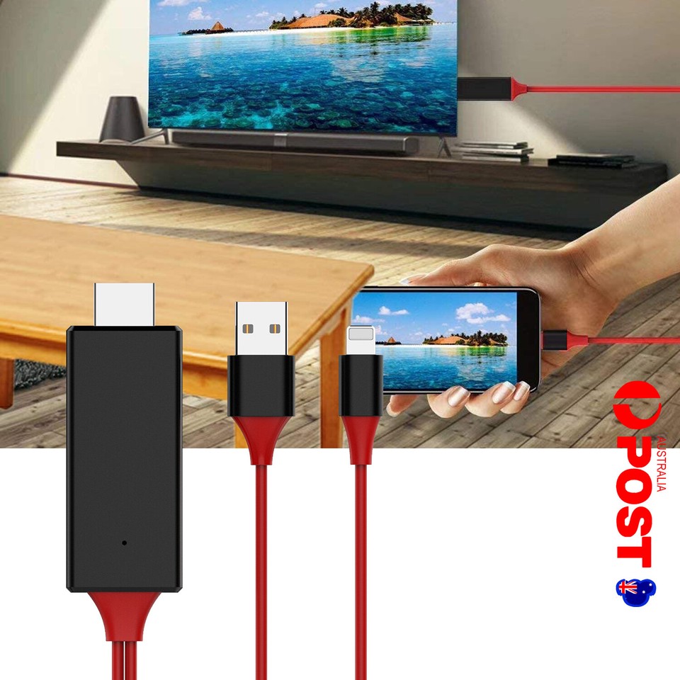 For iPhone to HDMI Digital TV Adapter Cable For iPhone 14 13 12 11 Pro ...
