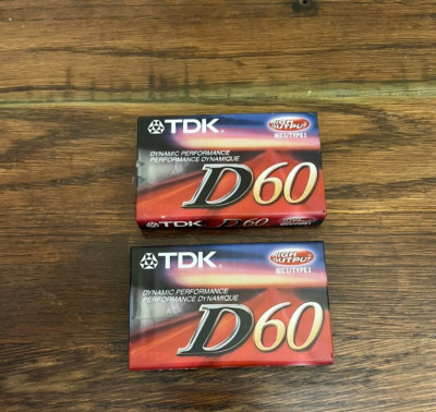 TDK D60 Blank Audio Cassette Tapes High Output New Sealed (2) | eBay