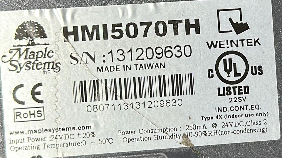 MAPLE SYSTEMS TOUCHSCREEN HMI5070TH 646412803336| eBay