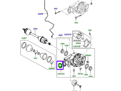 LAND ROVER DIFFERENTIAL REAR SEAL RANGE ROVER LR3 LR4 SPORT DISCOVERY ...