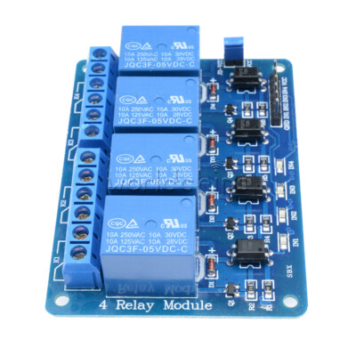 10PCS 5V 4-Channel Relay Module Interface Board MCU Control w/ LED ...