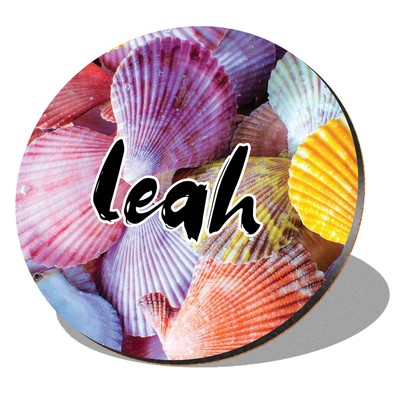 1 x Round Coaster - Name Leah Sea Shells Lettering #265984 | eBay UK