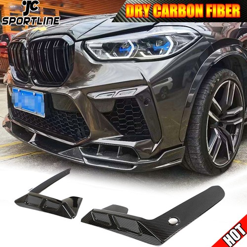 Fits BMW F95 X5M F96 X6M 2020-23 Dry Carbon Front Bumper Splitter Air ...