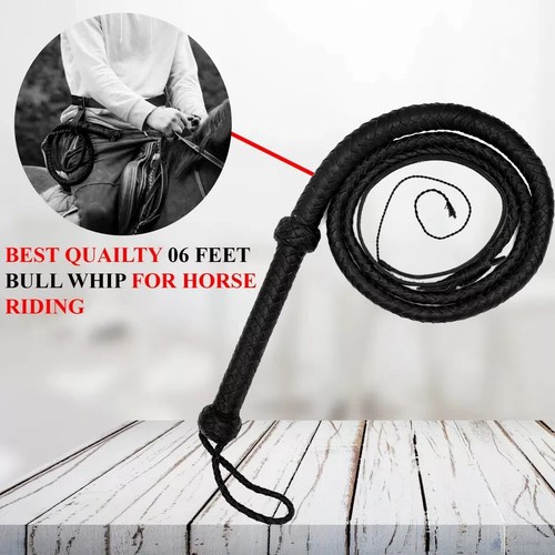 Cowhide Leather Bullwhip Indiana Jones bull whip leather Heavy Duty ...