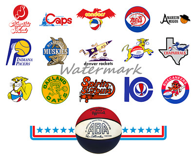 American Basketball Association ABA Team Logo's Color 8 X 10 Photo ...